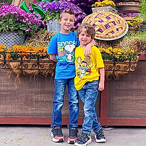 PEANUTS Snoopy Little Boys 2 Pack Graphic T-Shirts Blue/Yellow 7-8