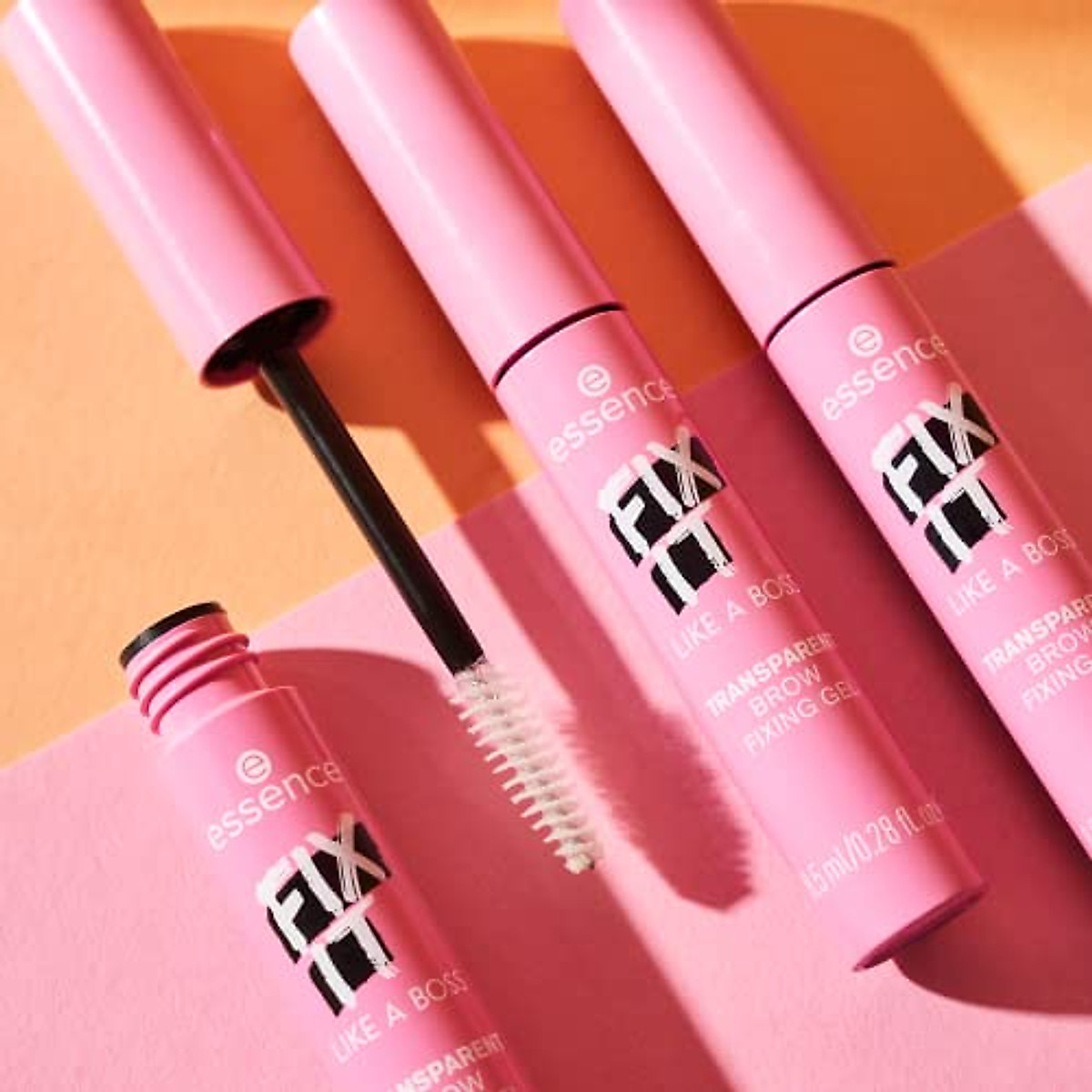 essence | Fix It Like A Boss Transparent Brow Fixing Gel | Long Lasting, Fast Drying Brow Sculpting Gel | Free From Oil, Parabens, & Microplastic Particles | Vegan & Cruelty Free