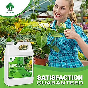 Neem Oil - Neem Oil Spray for Plants - 16 Oz - 100% Pure Cold Pressed Neem Oil for Plants Concentrate - Horticultural Spray for Indoor and Outdoor Plants, Leaf, Garden, Vegetable, Fruit Trees