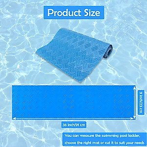 Swimming Pool Ladder Mat,Non-Slip Mat Pool Liner Protector, Swimming Pool Ladder Pad for Swimming Pool Liner and Stairs Protective (36 X 9 inch)