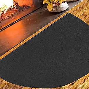 hi!SCI Fireproof Fireplace Mat Hearth Area Rug Fire Retardant Fiberglass Mat Protects Floors from Sparks Embers(24x40inch)