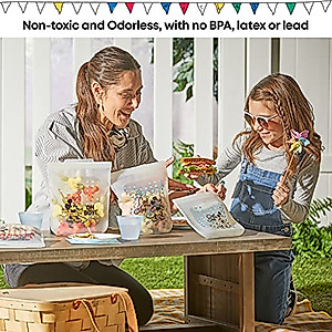 Pyrex Platinum Silicone Food Grade Reusable Storage Bag, Bundle 4-Pack Large and Small | Mickey Mouse | Eco-Friendly | Cook, Store, Sous Vide, or Freeze | Dishwasher, Freezer, and Microwave Safe