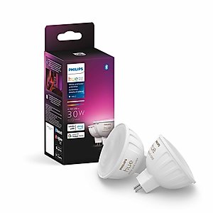 Philips Hue MR16 Smart LED Bulb White and Color Ambiance (2 Pack)