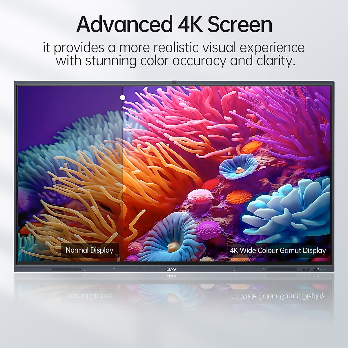 JAV Smart Board, 65'' 4K UHD Interactive Whiteboard, All in One Smartboard for Office, Digital Smart Whiteboard Built in Dual System and 13MP Camera for Classroom (Wall Mount Included)