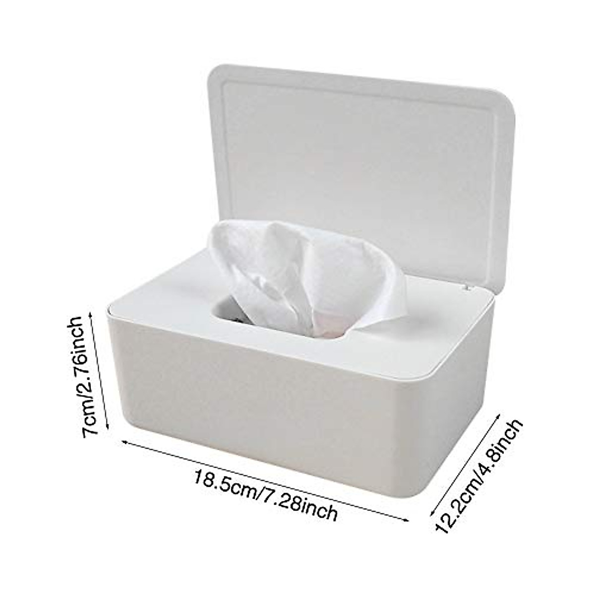 Wet Wipes Storage Box/Wipes Dispenser, Wipes Holder Container Tissue Storage Box with Lid Wipes Dispenser for Vanity, Countertops, Desk, Office, Dorm