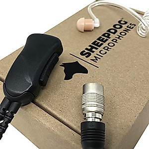 Sheepdog Quick Disconnect Police Lapel Mic, Compatible with Motorola APX 6000 APX 7000 APX 8000 and APX 4000 Radios, Law Enforcement Earpiece Headset