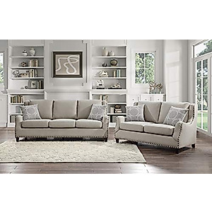 Lexicon Sedalia Living Room Loveseat, Beige