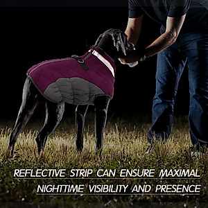 FUAMEY Dog Coat, Medium, Pink, Faux Fur - Waterproof, Windproof, Reflective Cold Weather Coat with Built-in Harness, Fits Dogs 11 lbs and Up