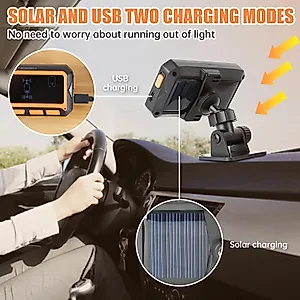 ATMOREA Tire Pressure Monitoring System RV TPMS with 6 Sensors 7 Alert Modes & Real Time Display Pressure&Tempereture Auto Sleep Mode