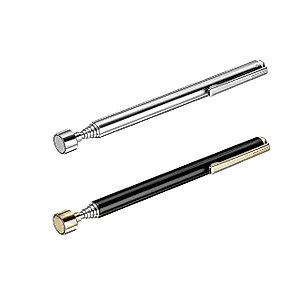 2 Pieces Magnetic Telescoping Pick-Up Tool with Pocket Clip 3 Lb Extendable Magnetic Grabber Reacher Tools 25 Inch Flexible Magnet Retrieval Stick Gadget Suitable Gifts for Men