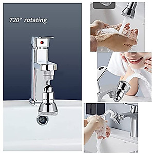 Kitchen Faucet Sprayer Attachment, Filter Faucet Aerator 360°rotating Faucet Extender, Suitable for Kitchen Sink,Bathroom Sink.