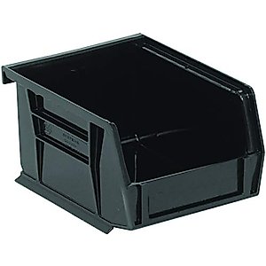 QUANTUM STORAGE SYSTEMS K-QUS210BK-8 8-Pack Ultra-Stack and Hang Bins, 5-3/8" x 4-1/8" x 3", Black