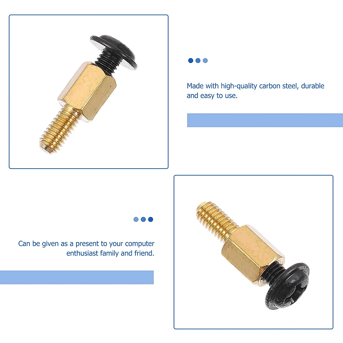 1 Set Motherboard Screws Computer Screw Hexagonal Standoff Computer Case Screw Computer Part Hex Spacer Copper Pillar Hexagonal Nut Standoff Spacer Computer Supply
