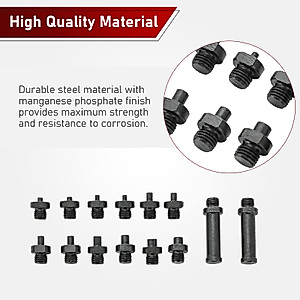 ATPEAM Spanner Wrench Spanner Wrench Set with Variable Spanner Wrench Pins 15Pc Adjustable Spanner Wrench fits Camshaft pulleys, Crankshaft pulleys