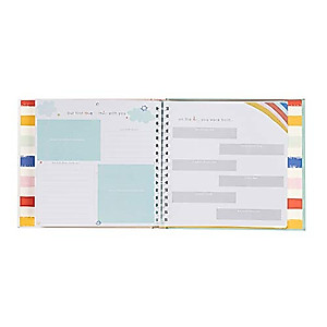 C.R. Gibson Rainbow ''A Book of Baby's Firsts'' Baby First Year Memory Book with Ink Pad, 36 Pages, 9.5'' x 9''