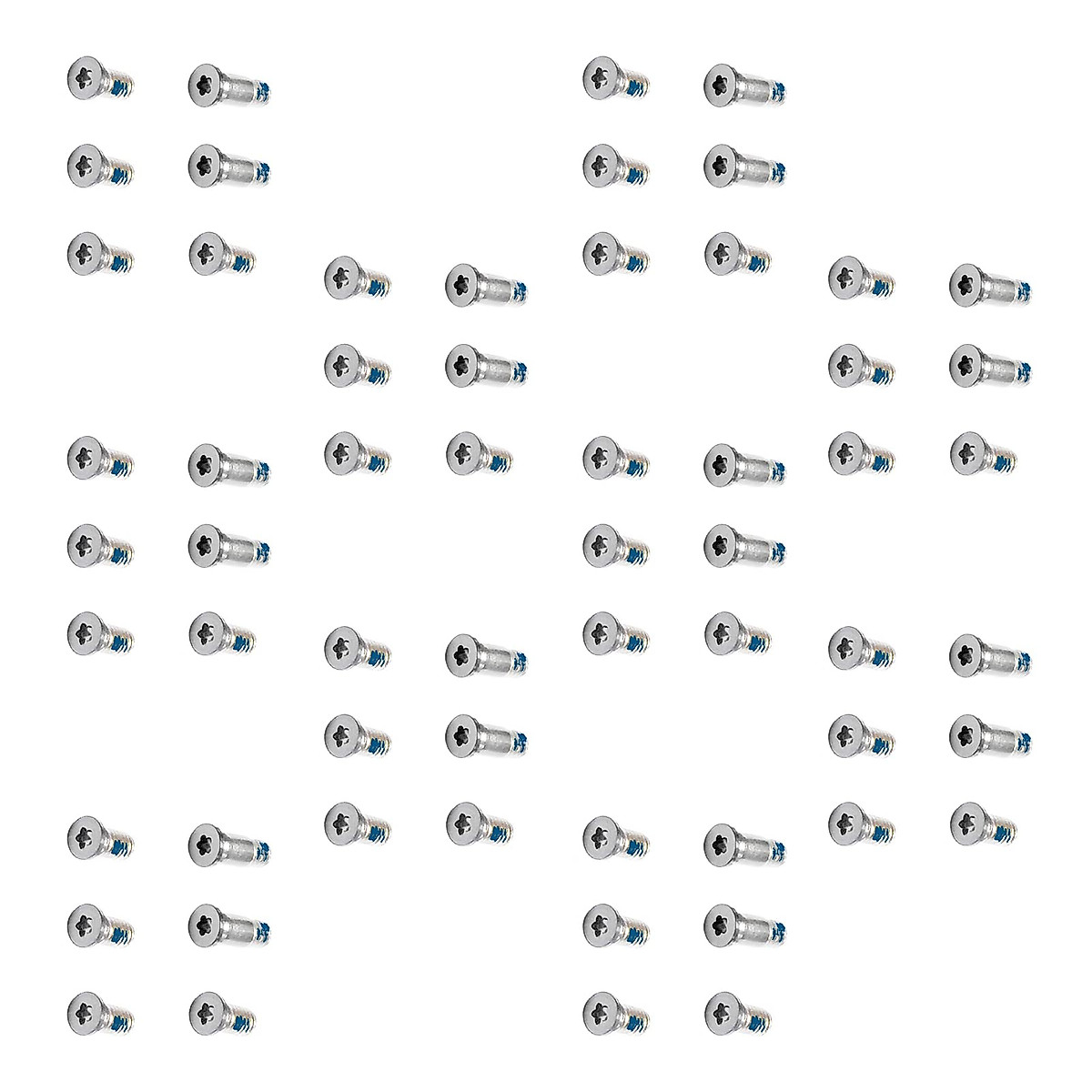 ChenGong - Silver Screws 60-Piece 10 Sets Bottom Case Screws Pentalobe P5 923-01516 Replacement Compatible with 15" A1707 2016 2017 A1990 2018 2019 (Silver)