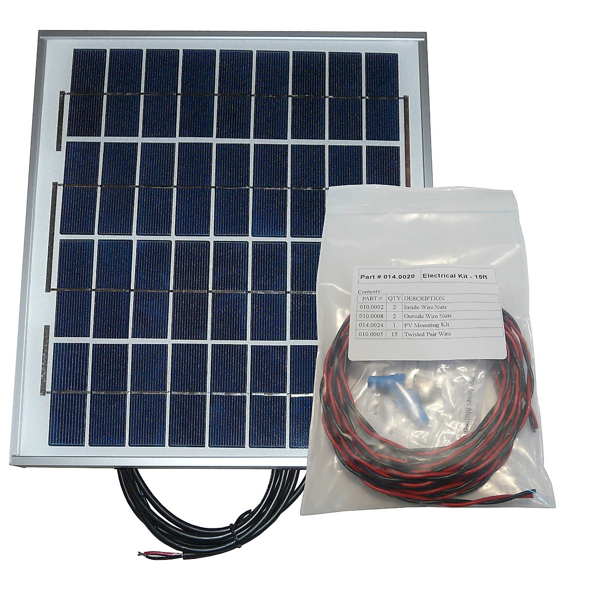 2 Panel Standard SW-38 Hybrid Solar Water Heater Kit- Single Row Installation