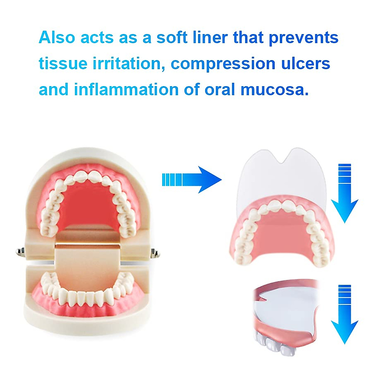 240 Pads/8 Pack Zinc Free Long-Lasting Denture Ad-he-sive Cu-sh1on Denture Ad-he-sive Pad for Secure Hold and Food Seal 120 Pads/4 Pack Apply to Lower and 120 Pads/4 Pack Apply to Upper