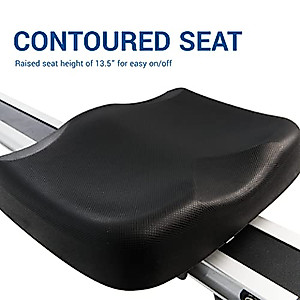 XTERRA Fitness ERG600W Water Rowing Machine, Full Body Workout, Durable, Standing, Cordless, Space-Saving Rower, Steel Frame, Contoured Seat and a Variety of Programs