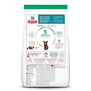 Hill's Science Diet Indoor, Kitten, Easy Litter Box Cleanup, Dry Cat Food, Chicken Recipe, 3.5 lb Bag