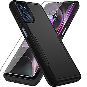 Warsia for Moto G 5G 2022 Case,Motorola G 5G 2022 Case with Screen Protector[Military Grade Drop Tested] Heavy-Duty Tough Rugged Shockproof Protective Case for Motorola Moto G 5G 2022, Black