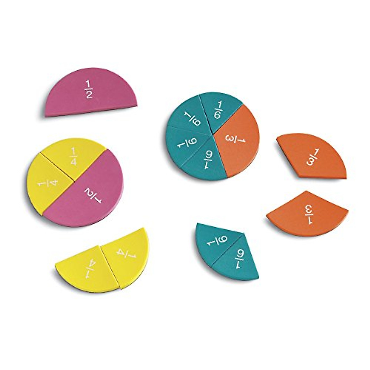 Learning Resources Soft Foam Magnetic Rainbow Fraction Circles