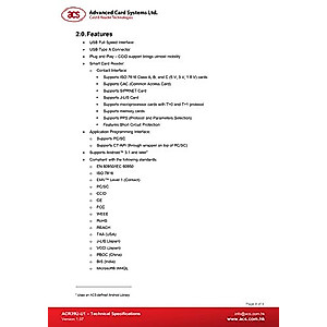 USB Smart Card Reader ACS ACR39U