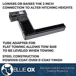 Blue Ox BX88132 Hi Low 10" Drop Receiver , Black