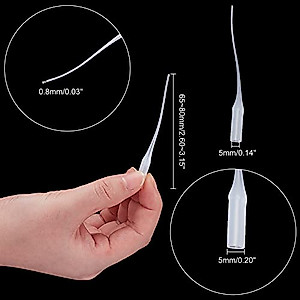 PH PandaHall Glue Tips, 100pcs Plastic Glue Micro-Tips Glue Extender Precision CA Glue Applicator for Arts Crafts Hobby Projects Guitar Fret Slot, White