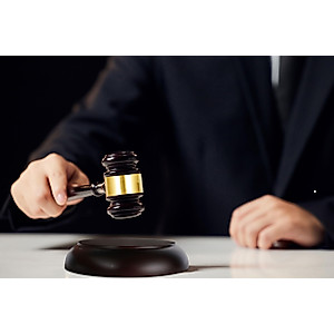 Apexstone Wooden Gavel and Block for Lawyer Judge Auction Sale