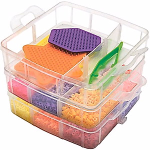 Perler Bead Large Organizer Stackable Storage Container Bead Trays, 3pc.