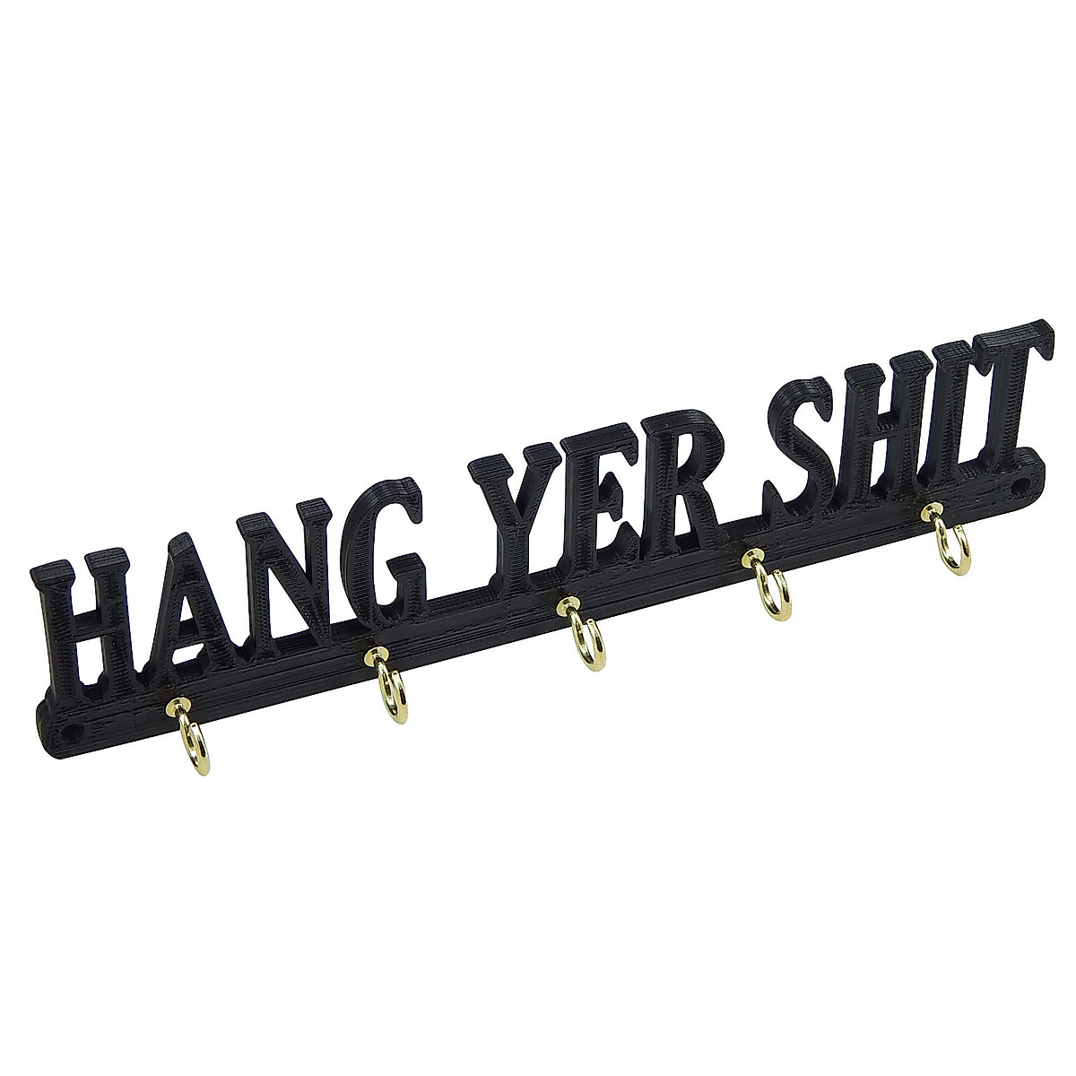 Medallurgy Hang Yer Shit (Your) Funny Country Wall Key Rack Holder Hanger Hooks Entryway Jewelry Organization Housewarming New Home Gift