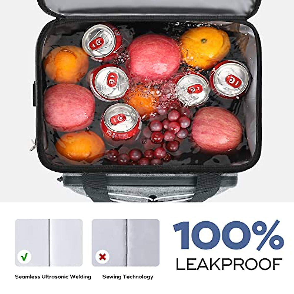 Realcool Soft Cooler Bag 35/45 Can, Collapsible Cooler Insulated Leak Proof, Large Lunch Box for Men Women, Soft-Sided Cooler for Picnic, Grocery, Beach, Camping, Travel