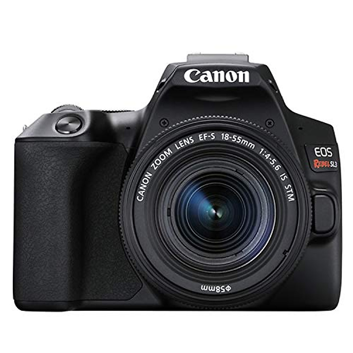 Canon EOS Rebel SL3 DSLR Camera w/EF-S 18-55mm F/4-5.6 STM Zoom Lens + 75-300mm F/4-5.6 III Lens + 420-800mm Super Telephoto Lens + 64GB Memory, Case, Tripod, Flash, Remote, and More (38pc Bundle)