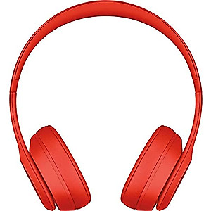 Beats Solo3 Wireless On-Ear Headphones - Citrus Red (Renewed)