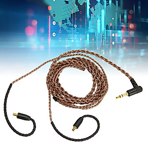 Earphone Replacement Cable, Rustproof Headphone Sound Cable Prevent Stethoscope Effect Oxygen Free Copper Clear for LS400 for CKR100 for LS200 for E40