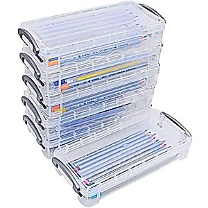 VoiceFly Large Capacity Pencil Box Holder, Art Supplies Storage Organizer, Office Supplies Storage Box, Brush Painting Pencils Storage Box(6 Pack)