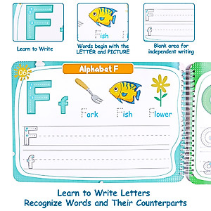 Preschool Learning Activities Educational Workbook, Handwriting Practice Book for Kids, Christmas Birthday Presents for 3 4 5 Year Old Boys Girl Toys for Kids, Montessori Busy Book Tracing Book Toys