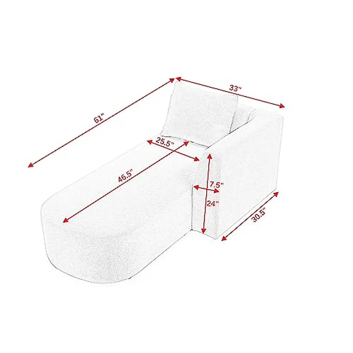 Goohome Modular U-Shape Sectional Set, Modern Couches for Living Room, Upholstered Loop Yarn Fabric Cloud Sofa with 2 Single Seat, Chaises and Two Ottomans, DIY Combination, for Office, C-Beige d