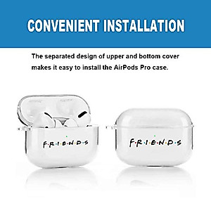 Friends Airpods Pro Clear Case,Friends Tv Show Merchandise,AirPods Pro Clear Case Protective Cover Skin - Clear Premium Hard Shell Accessories Compatible with Apple AirPods Pro (Friends)