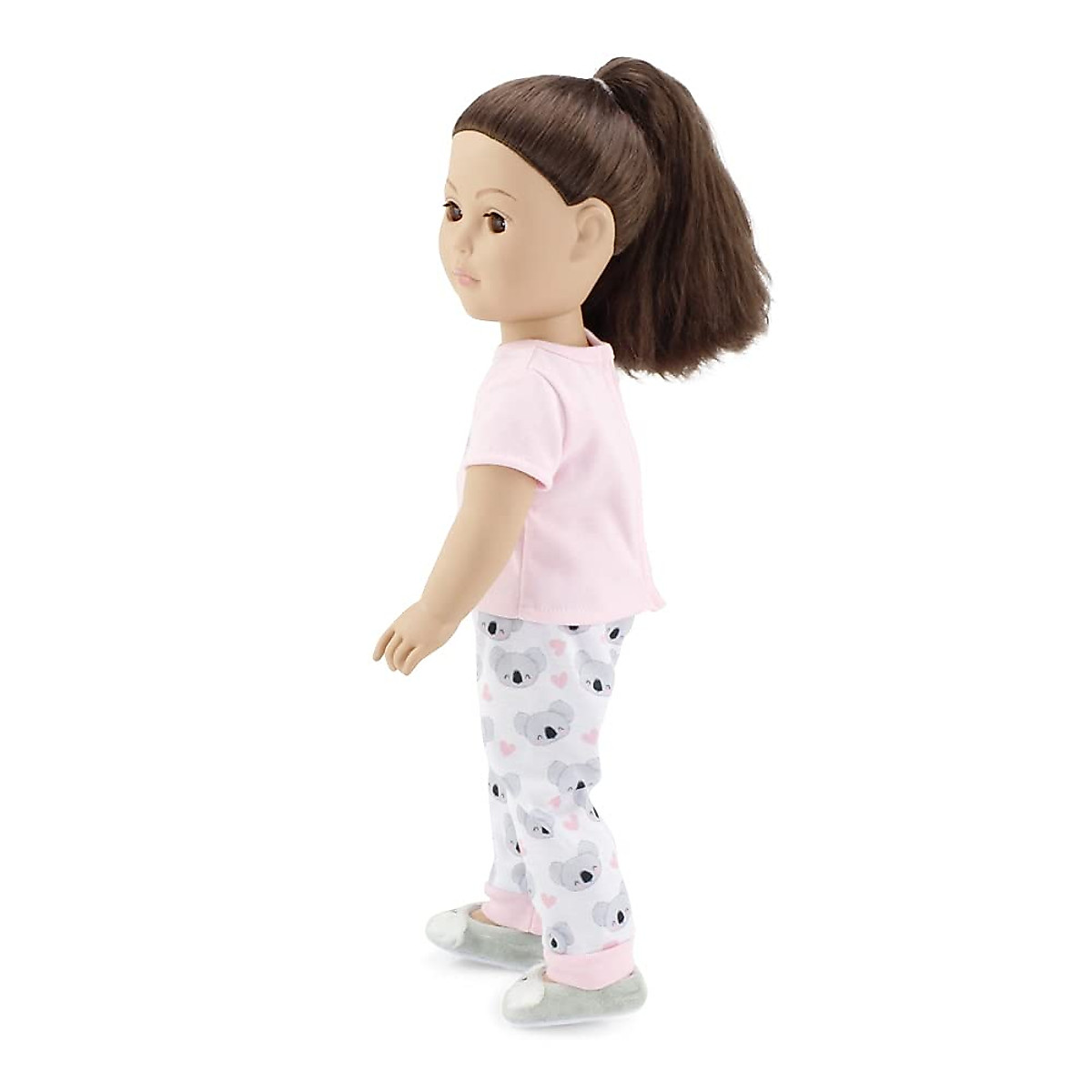 Emily Rose 18 Inch Doll Clothes & Accessories PJ Pajamas Outfit | Koala 18" Doll Pajama Gift Set with Doll Slippers, Pet Koala Toy and Doll Pillow Accessory!