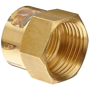 Anderson Metals Brass Garden Hose Fitting, Connector, 3/4" Female Hose ID x 1/2" Female Pipe