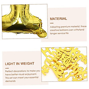 Totority 5 Sets balloon party decorations golden balloons baby balloons gold tablecloth birthday confetti balloons birthday latex balloons girl birthday party decorations birthday balloons