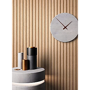NEWROOM Wallpaper Non Woven - Paste The Wall Product - Easy to Remove - Brown Wood Panels - 21" x 32.97 ft (57.5 sq. ft) - Made in Germany