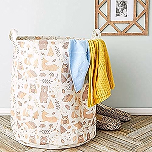 Okuna Outpost Collapsible Woodland Nursery Hamper with Handles (15.7 x 19.7 in)