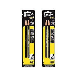 Sharpie 2173PP Peel-Off China Markers, 4 Black Markers