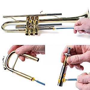 MusicNomad 6 pc. Premium Trumpet (Cornet) Cleaning & Care Kit with Extra Care Built into our Product Designs, Formulas, Instructions, Give Back & Storage Bag for Complete Care (MN770)