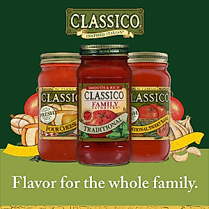 Classico Family Favorites Traditional Pasta Sauce (24 oz Jars, Pack of 8)
