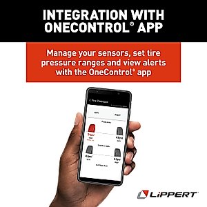 Lippert Components - 2020106863 Tire LINC Tire Pressure and Temperature Monitoring System for RVs (TPMS) with Tire Sensors and Repeater