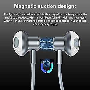 EEAABBR Bluetooth Neckband Headset with TF Card Slot 100 Hours Playtime Wireless Neckband Headphones Built-in Noise Cancelling Mic IPX5 Waterproof Two Ways in-Ear Earphones for Sports,Cycling,E-Books